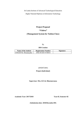 Class Management System Project Proposal | PDF