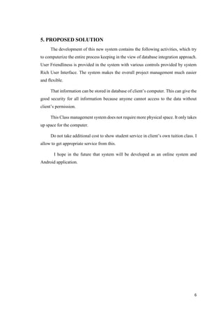 Class Management System Project Proposal | PDF