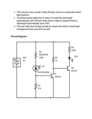 Dark sensor using photodiode | DOCX
