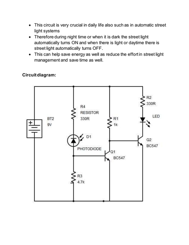 Dark sensor using photodiode | DOCX