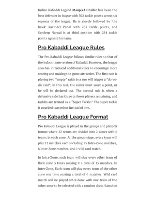 Pro kabaddi | PDF