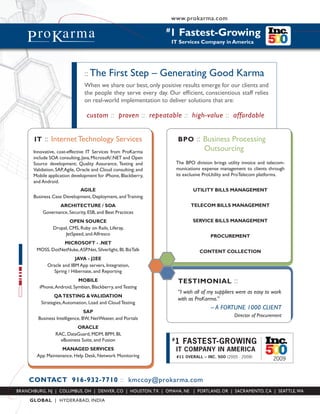 ProKarma Overview | PDF | Business | Business and Finance