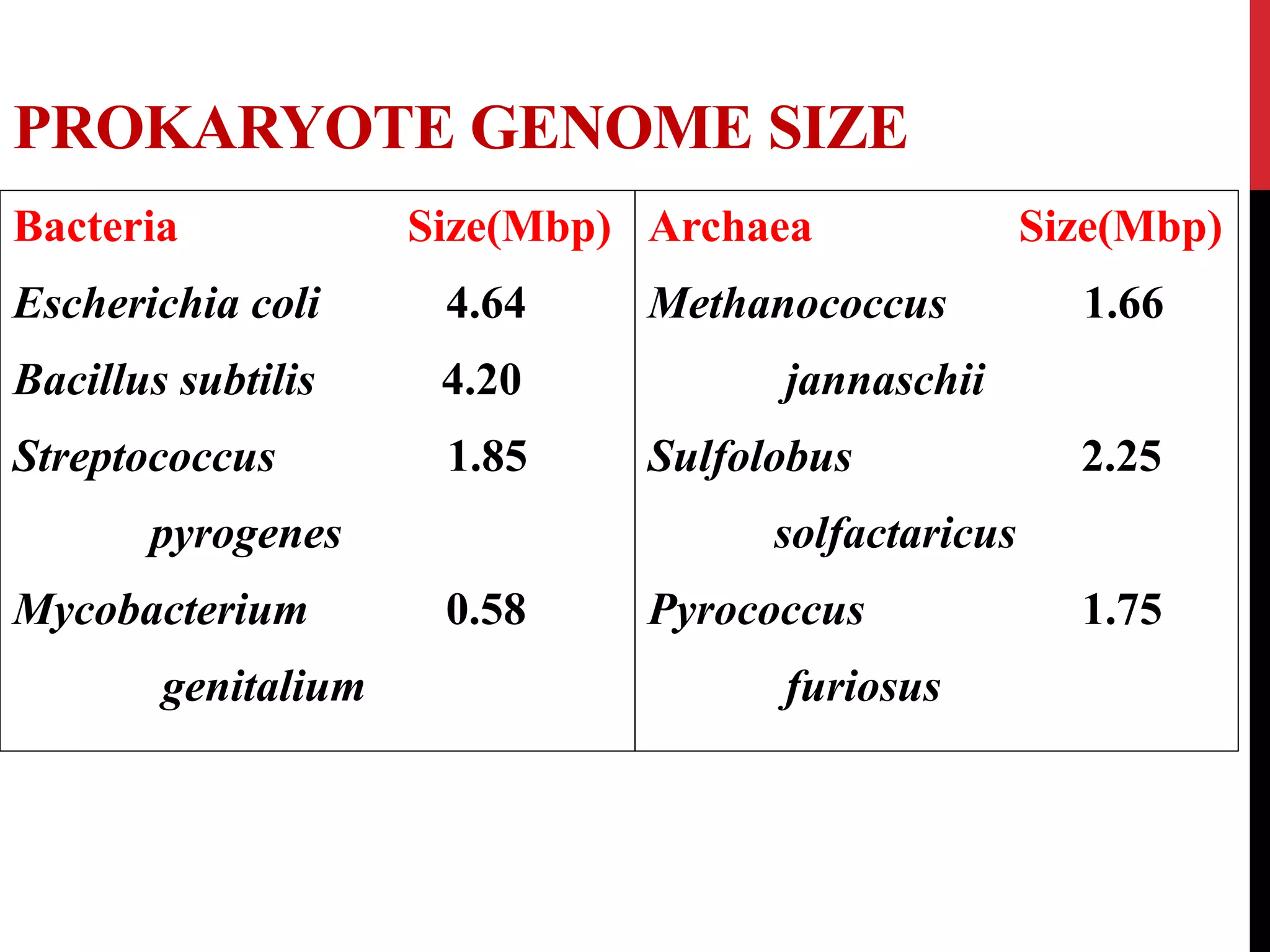 Prokaryote genome | PPTX