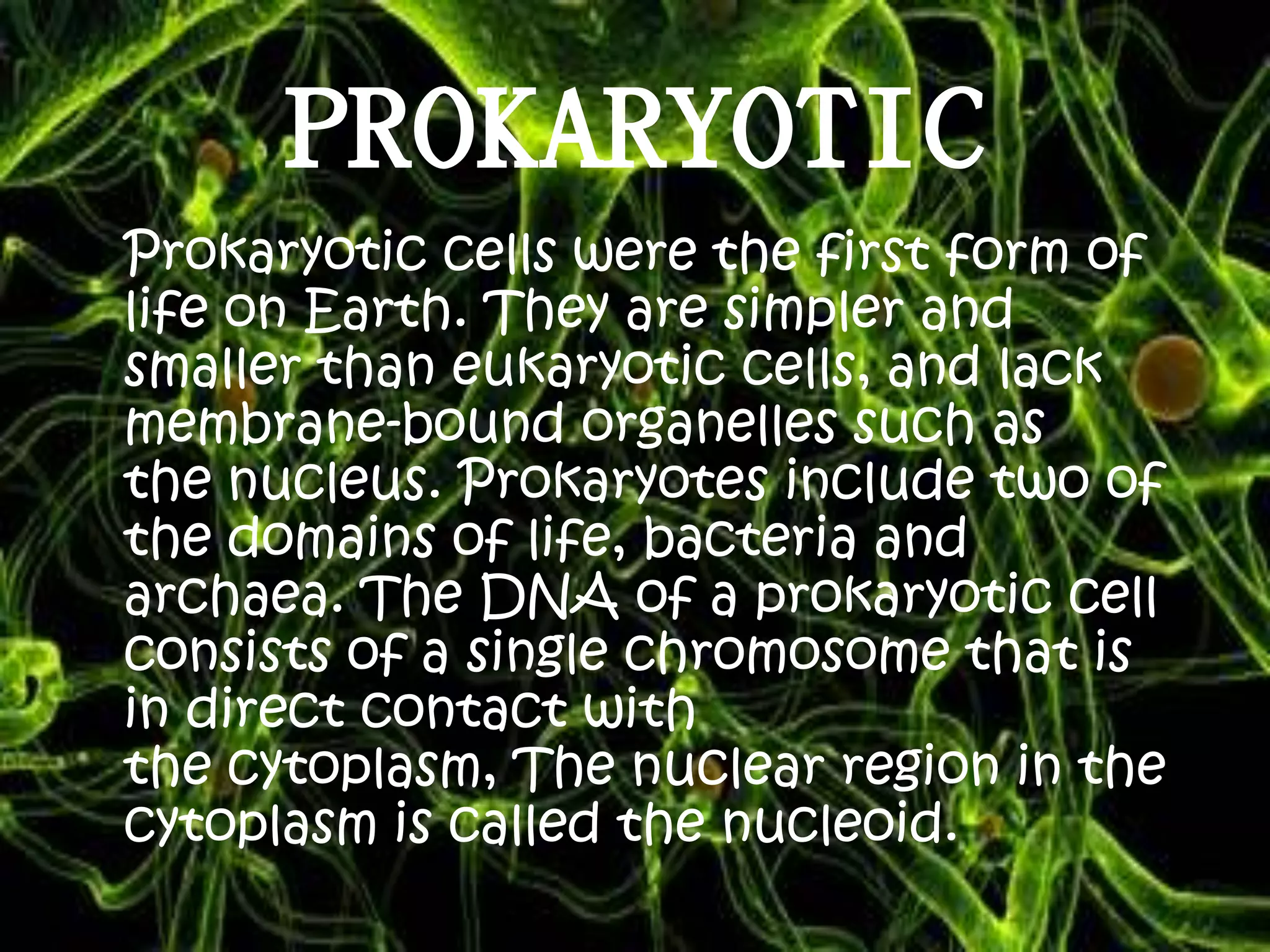 Prokaryotic and eukaryotic cells | PPTX