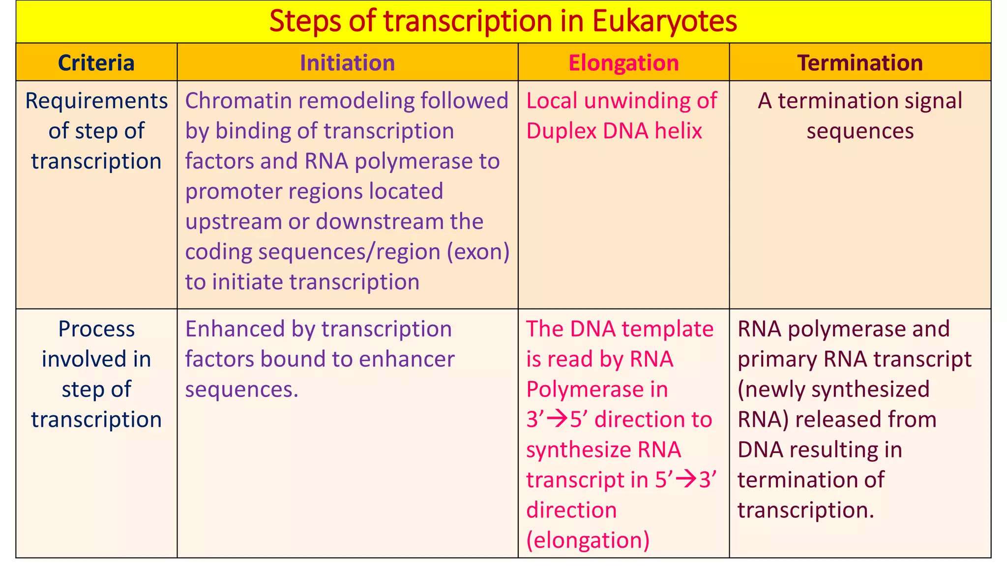 Prokaryotic and eukaryotic transcription with their clinical ...