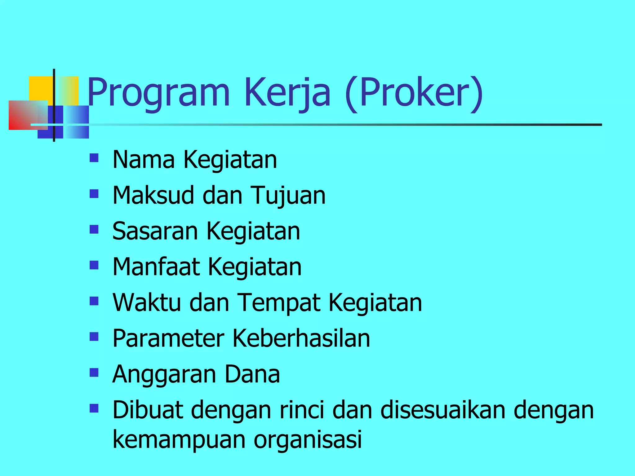 Program Kerja | PPT