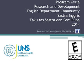 Work Programs of RnD EDCOM FSSR UNS | PPTX