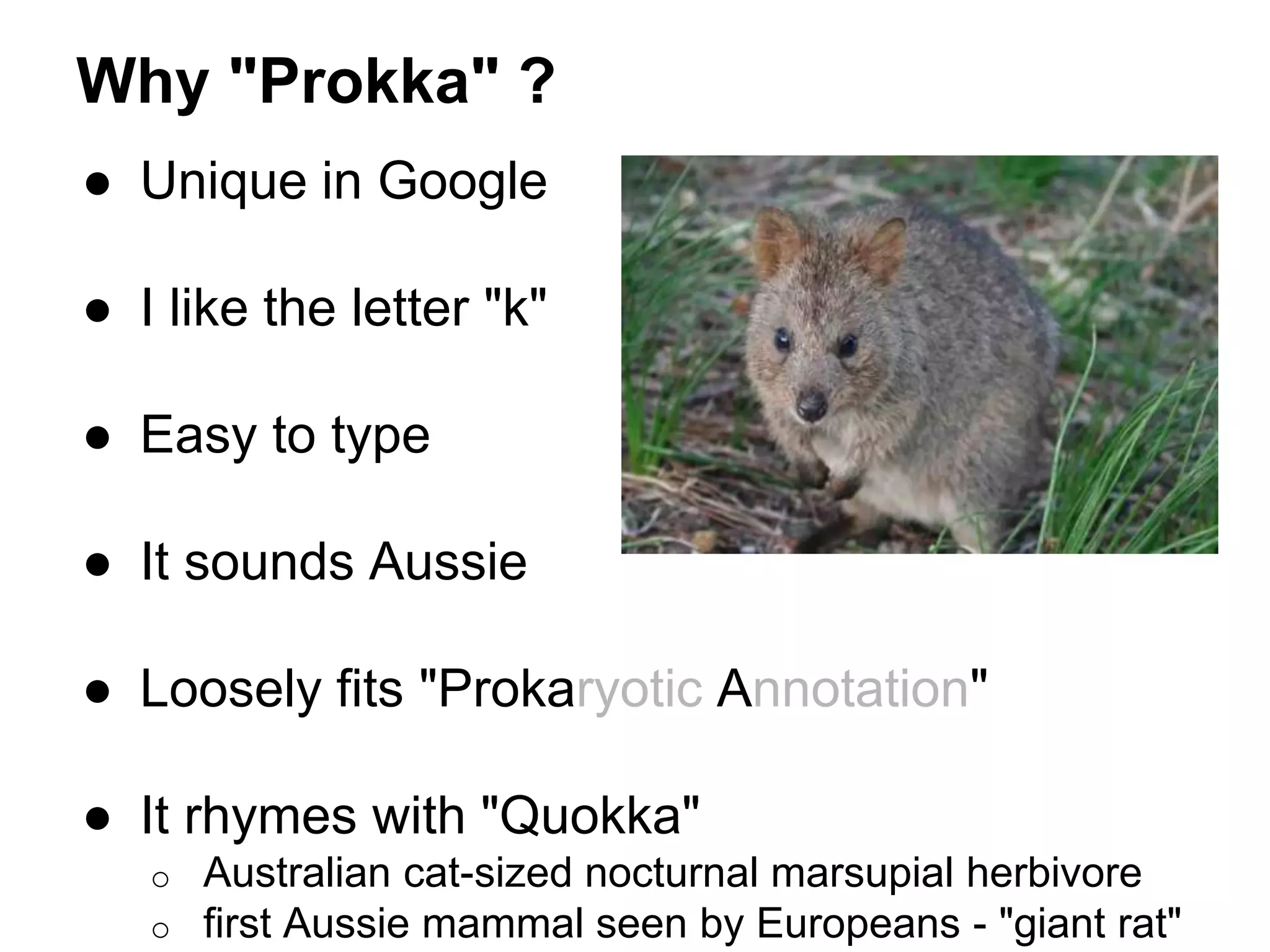 Prokka - rapid bacterial genome annotation - ABPHM 2013 | PPTX
