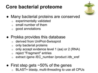 Prokka - rapid bacterial genome annotation - ABPHM 2013 | PPTX