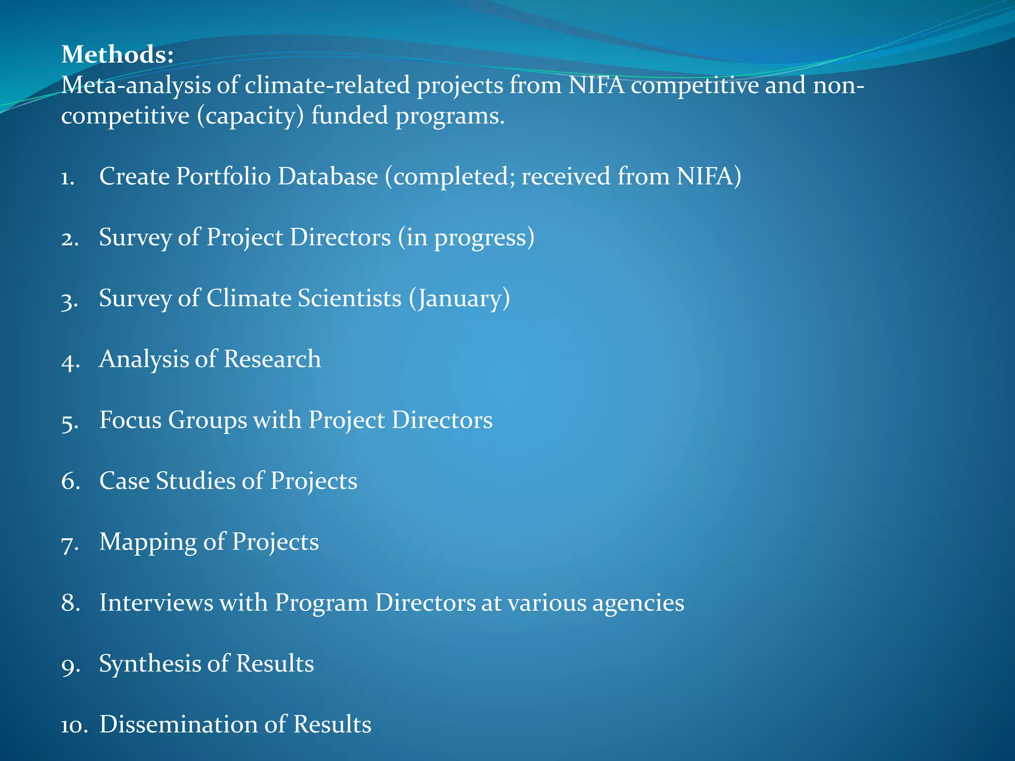 Lessons Learned from Five Years of Investment by USDA NIFA into Climate ...