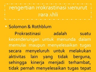 Prokrastinasi | PPTX