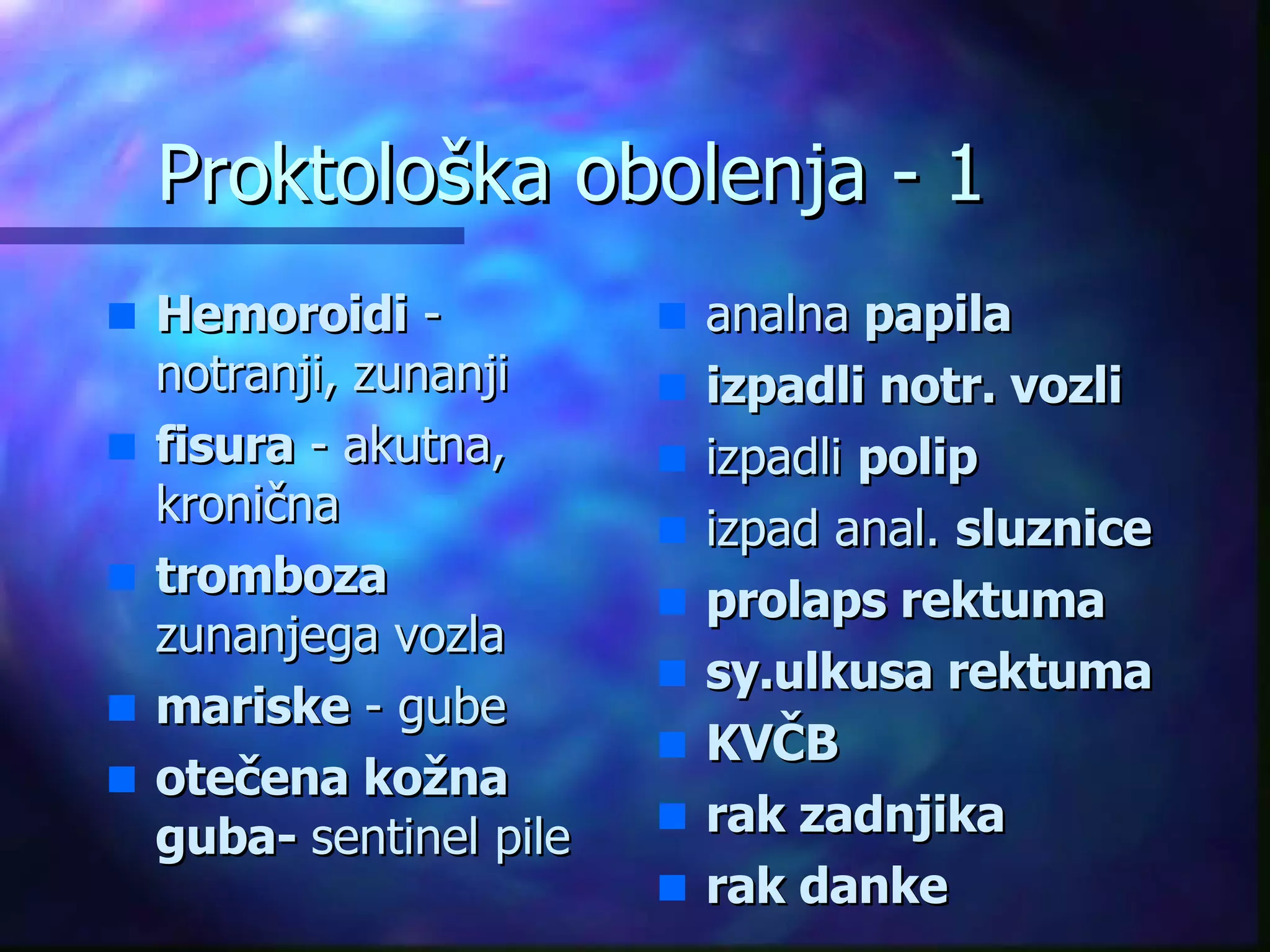Proktologija Koncna Verzija | PPT
