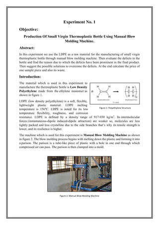 Report on Manual blow molding machine processing | DOCX
