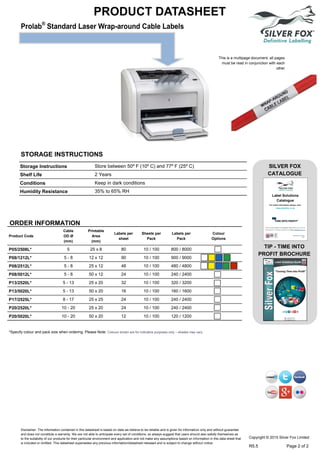 Prolab Wrap-Around Self-Laminating Cable Labels - Laser | PDF