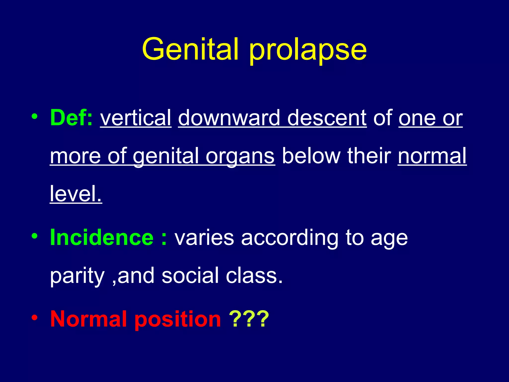 Prolapse | PPT