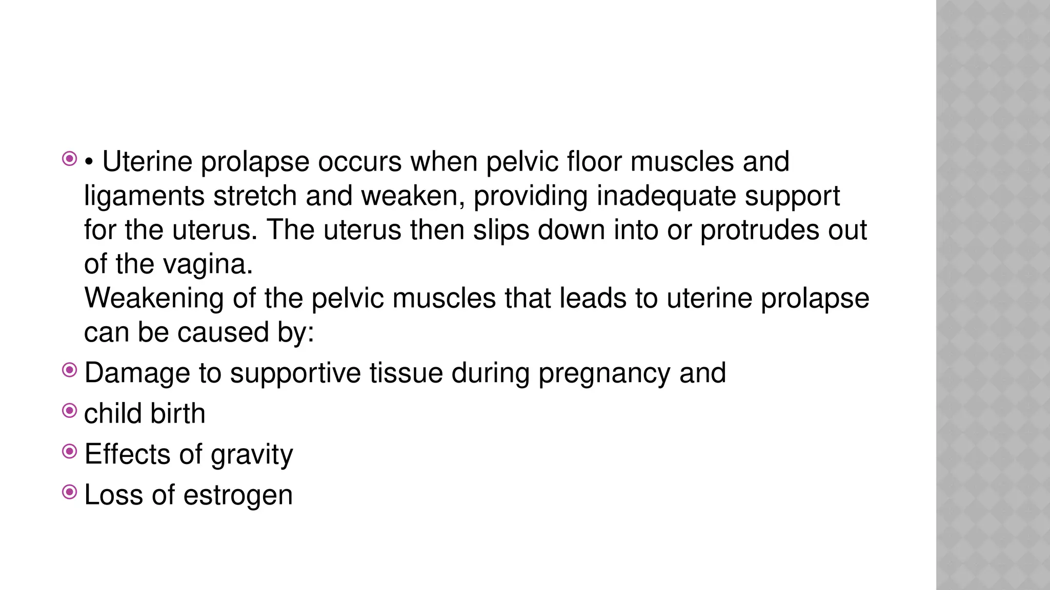 Prolapse of uterus.it elaborates on uterovaginal prolapse ,signs ...