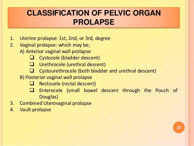 Pelvic Organ Prolapse