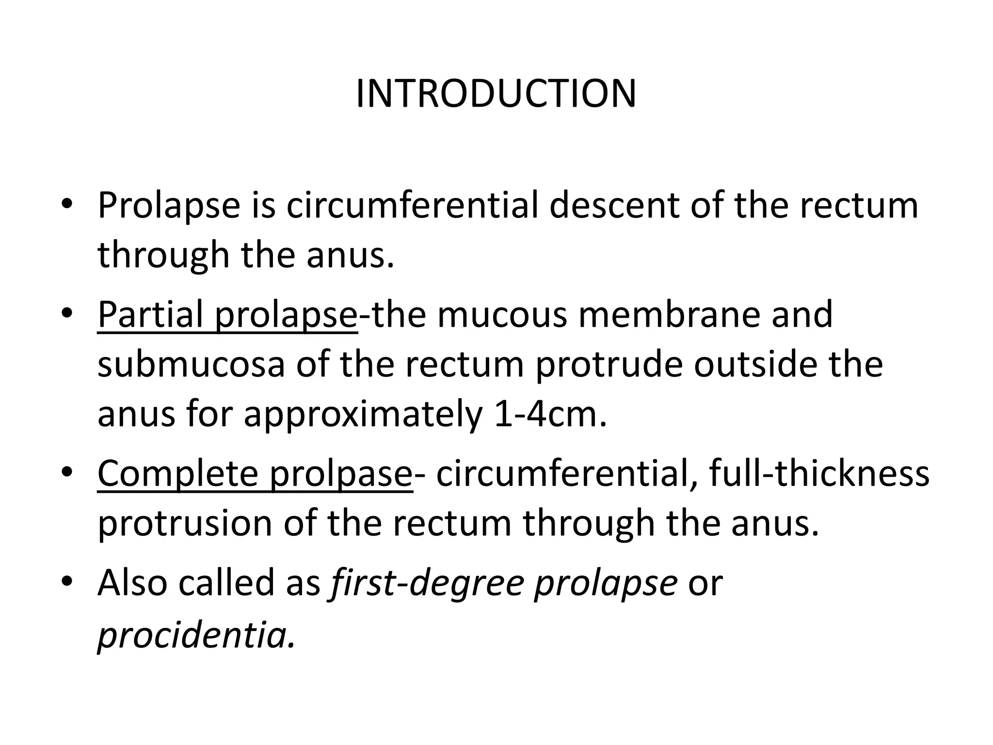 Prolapse rectum | PPTX