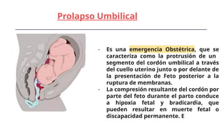 prolapso de cordon umbilical ginecobstetricia | PPTX