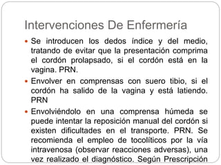 Prolapso de cordon umbilical | PPTX