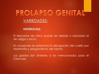 Prolapso genital harold y manuel. | PPTX