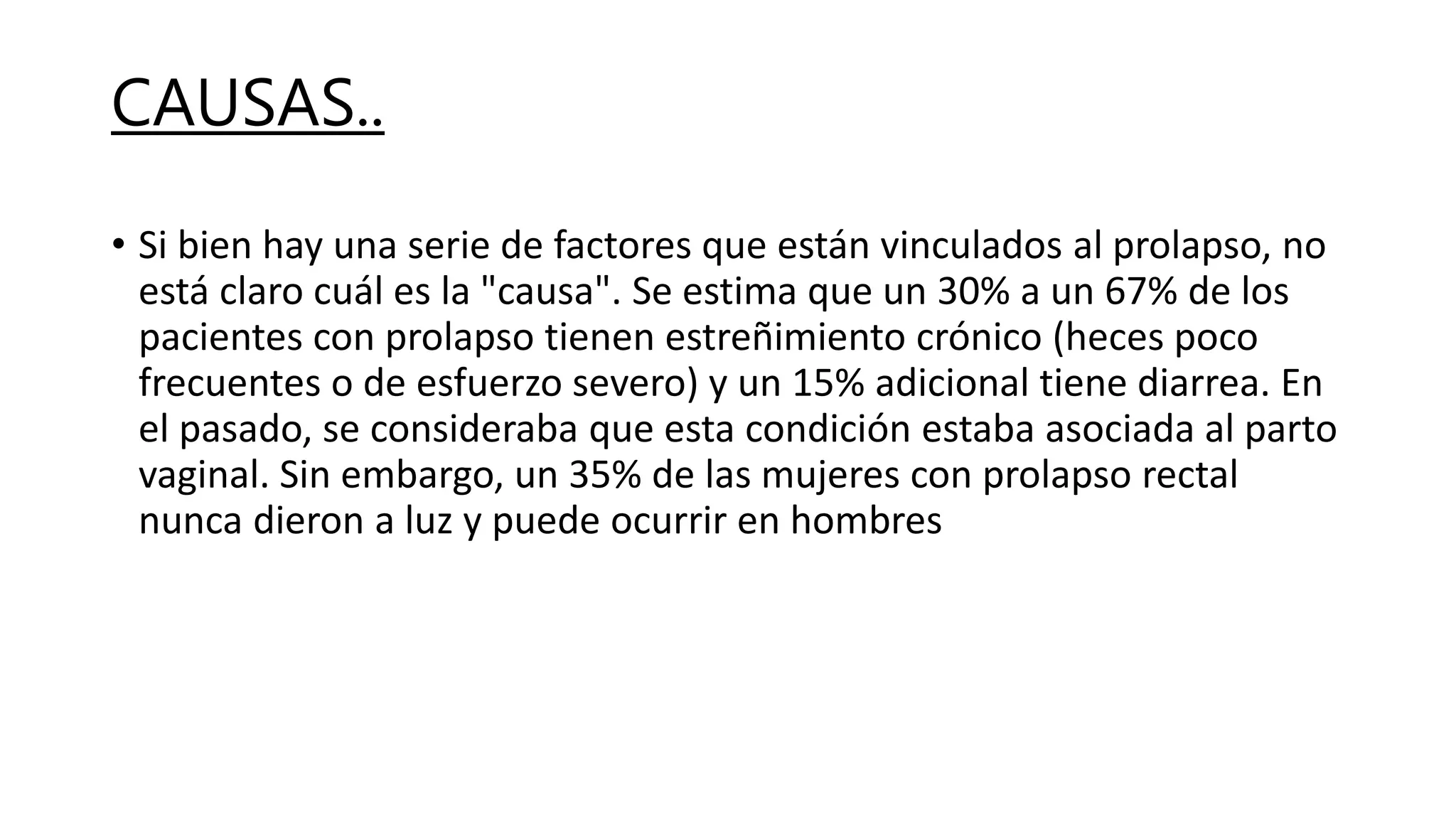 Prolapso rectal y presentacion de caso | PPTX