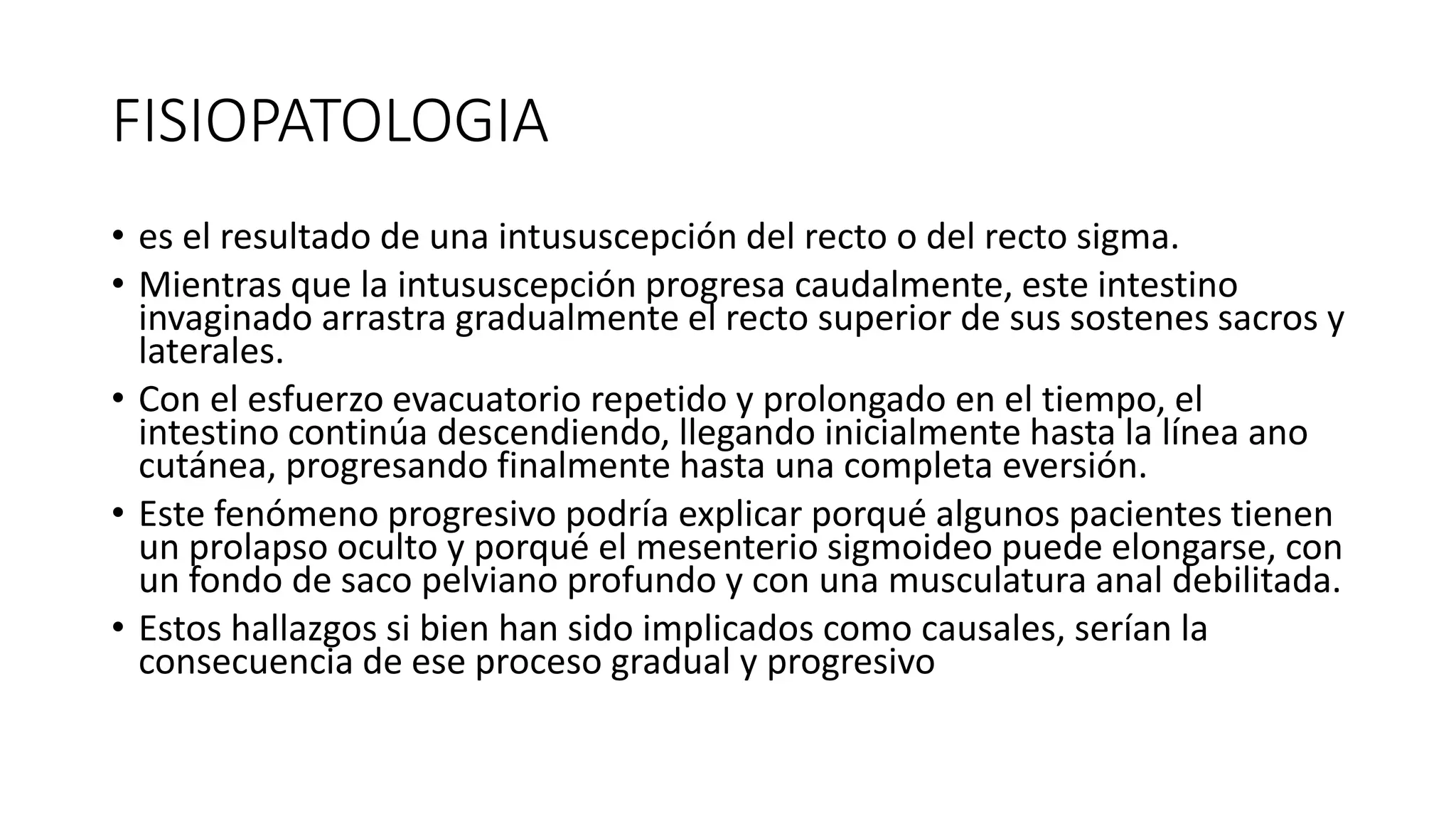 Prolapso rectal y presentacion de caso | PPTX