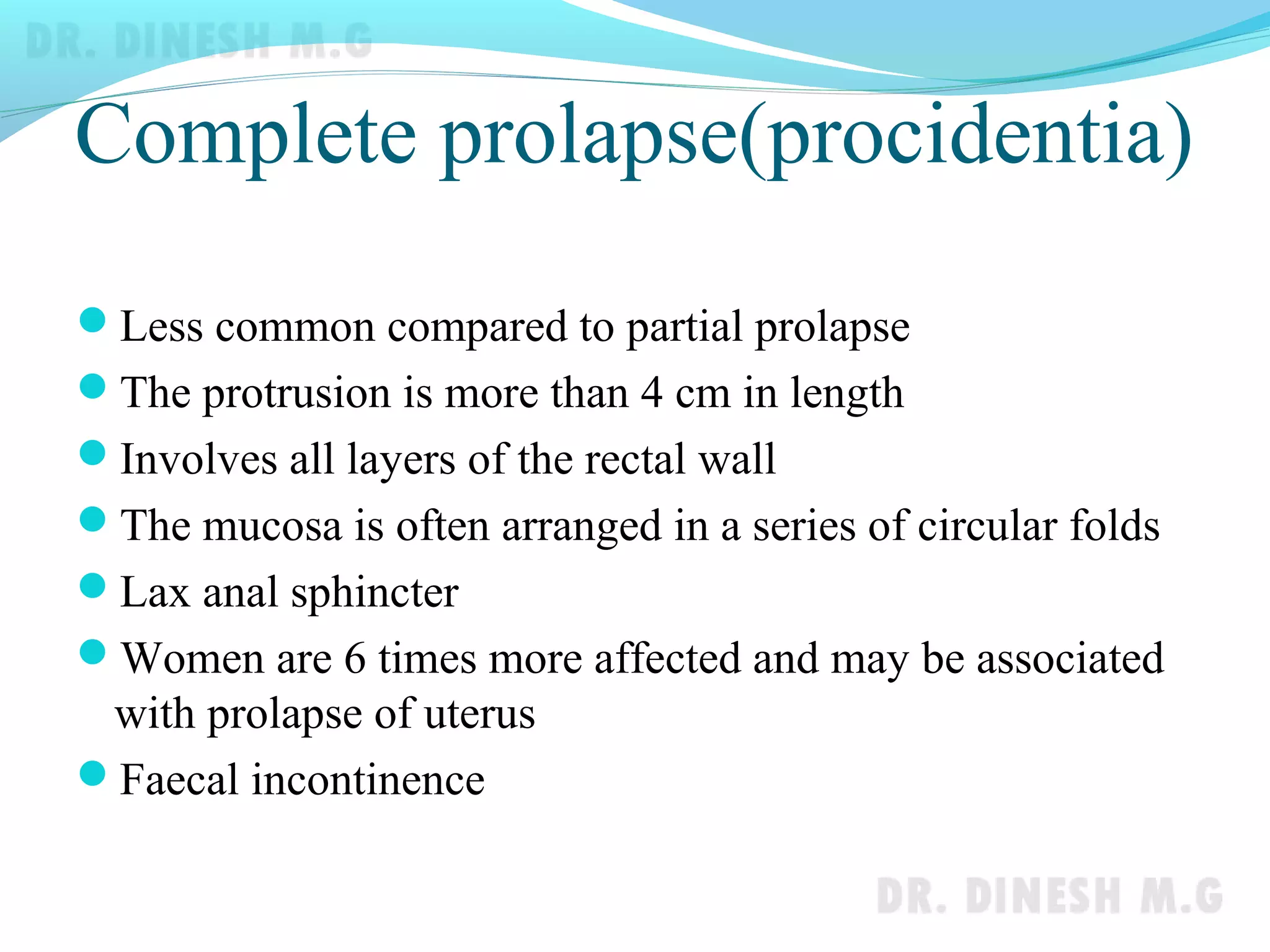 Prolapsse of Rectum | PPT