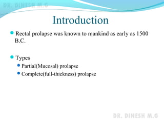 Prolapsse of Rectum | PPT