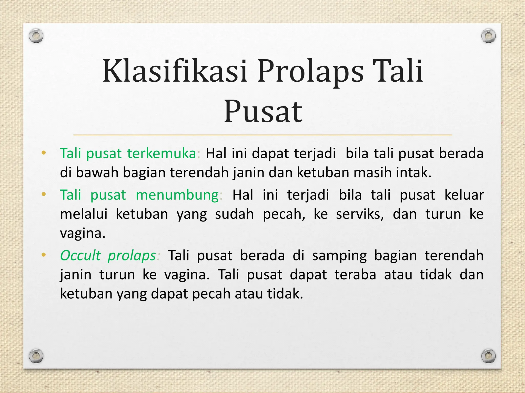 Case prolaps tali pusat, anatom8, fisiologi, patofisiologi | PDF