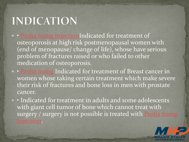 Prolia 60mg injection | PPTX