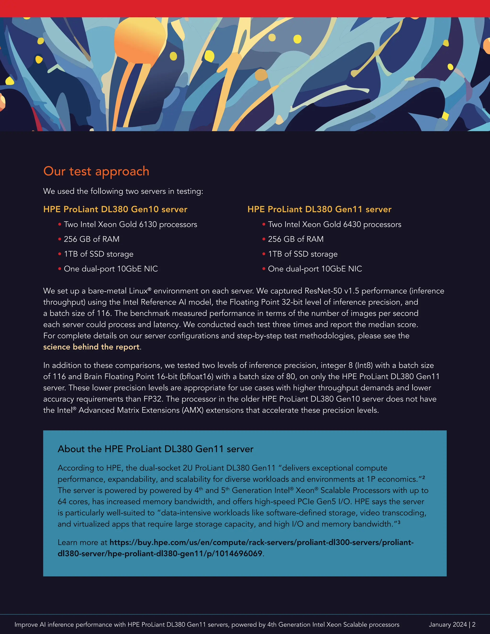 Improve AI inference performance with HPE ProLiant DL380 Gen11 servers ...