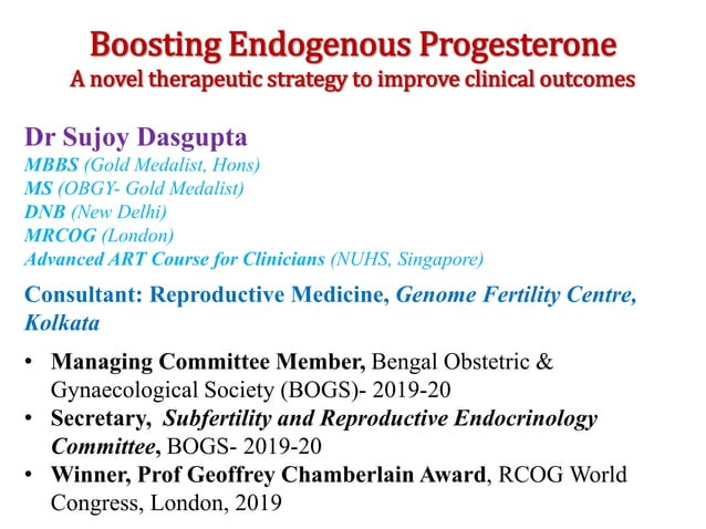 Boosting Endogenous Progesterone | PPTX