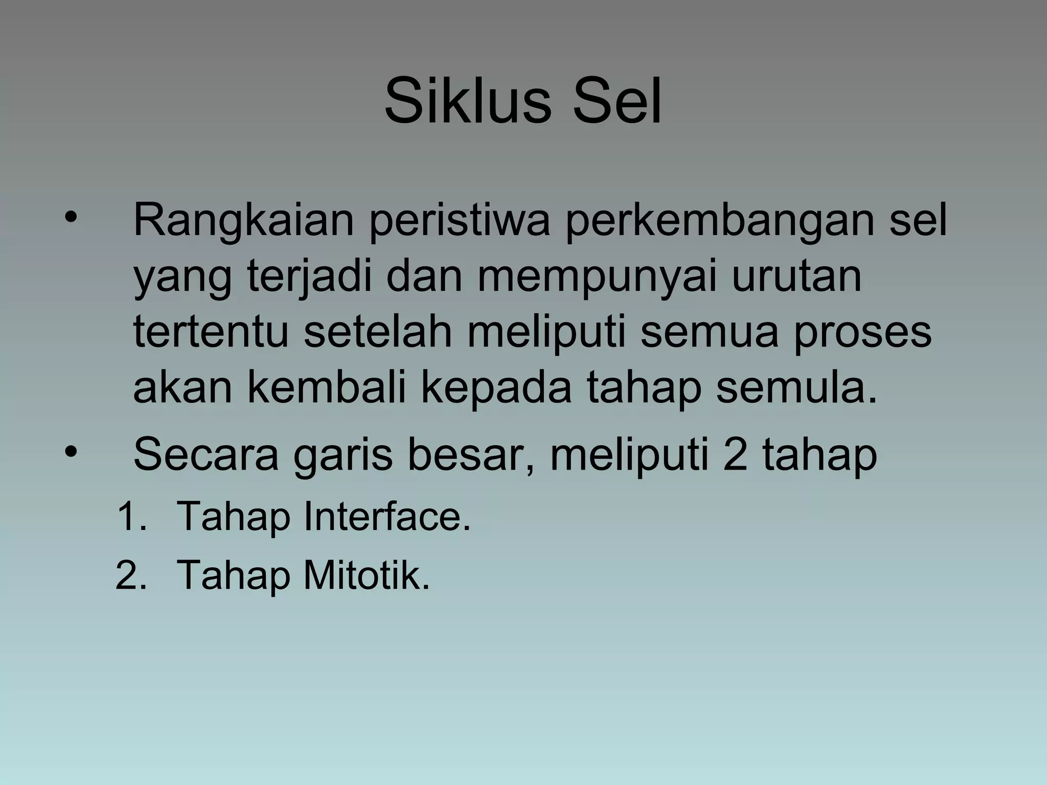 Proliferasi (modul sel dan genetika) | PPT