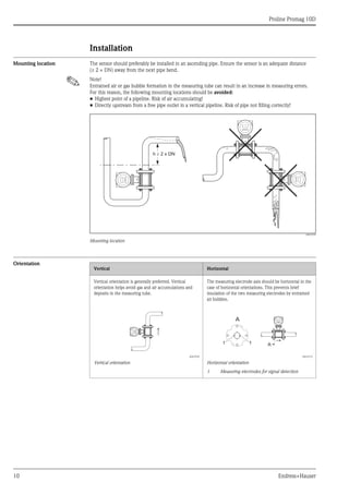 Electromagnetic flowmeter - Proline promag 10D | PDF | Technology ...