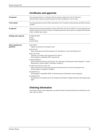 Electromagnetic flowmeter - Proline promag 10D | PDF | Technology ...