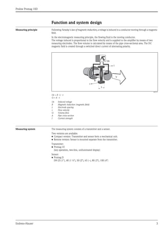 Electromagnetic flowmeter - Proline promag 10D | PDF | Technology ...