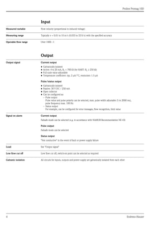 Electromagnetic flowmeter - Proline promag 10D | PDF | Technology ...