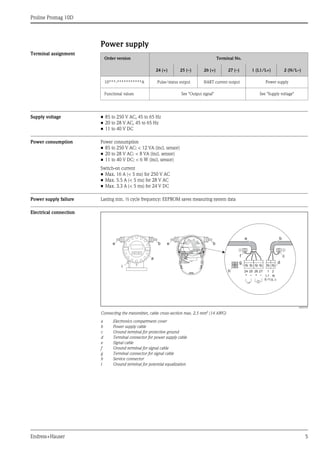 Electromagnetic flowmeter - Proline promag 10D | PDF | Technology ...