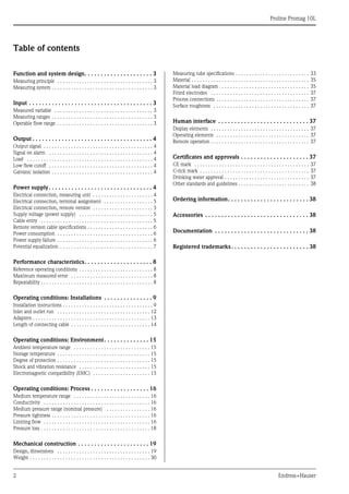 Proline promag 10 l endress+hauser datasheet-electromagnetic flowmeter ...