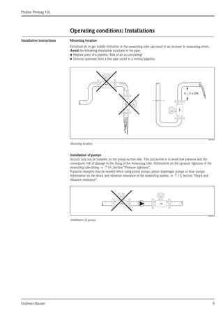 Proline promag 10 l endress+hauser datasheet-electromagnetic flowmeter ...