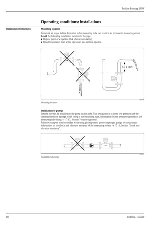 Proline promag 10 w endress+hauser datasheet-electromagnetic flowmeter ...