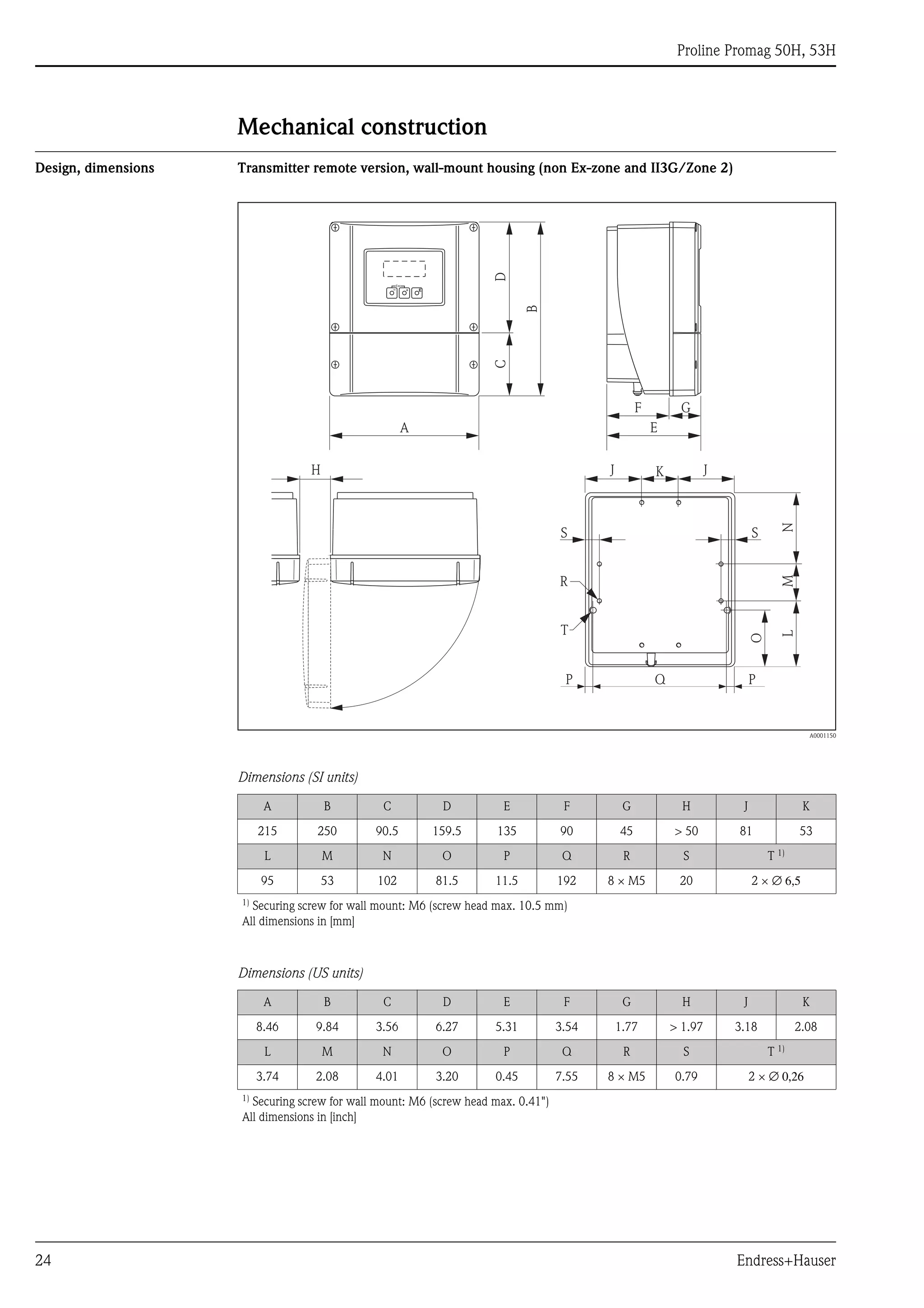 Proline promag 50 h endress+hauser datasheet-electromagnetic flowmeter ...