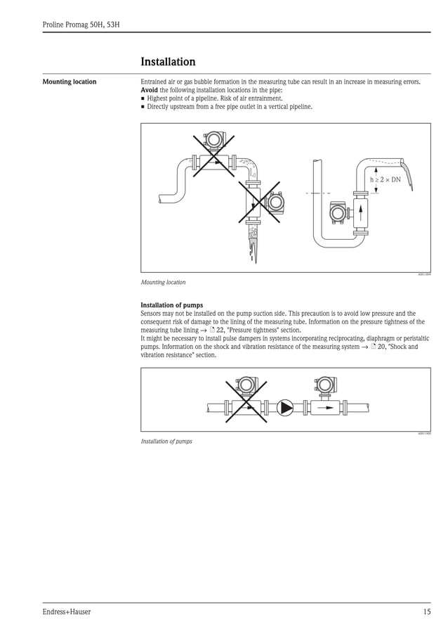 Proline promag 50 h endress+hauser datasheet-electromagnetic flowmeter ...