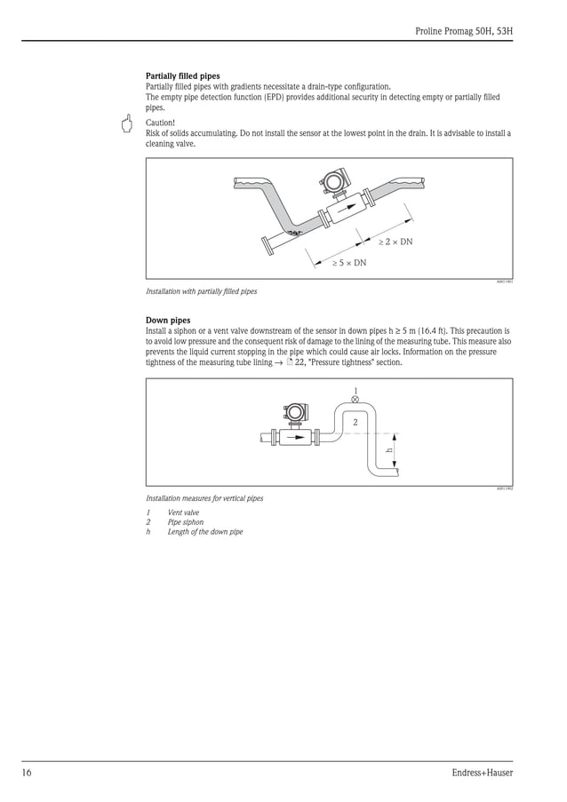 Proline promag 50 h endress+hauser datasheet-electromagnetic flowmeter ...