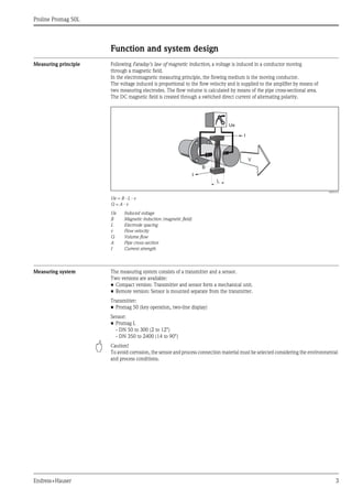 Proline promag 50 l endress+hauser datasheet-electromagnetic flowmeter ...