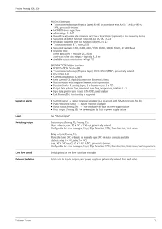 Proline Promag 50P, 53P-Electromagnetic Flowmeter | PDF