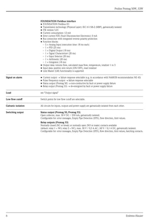 Proline promag 50 w endress+hauser datasheet-electromagnetic flowmeter ...