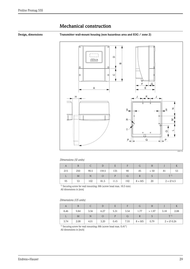 Proline promag 55 s endress+hauser datasheet-electromagnetic flowmeter ...
