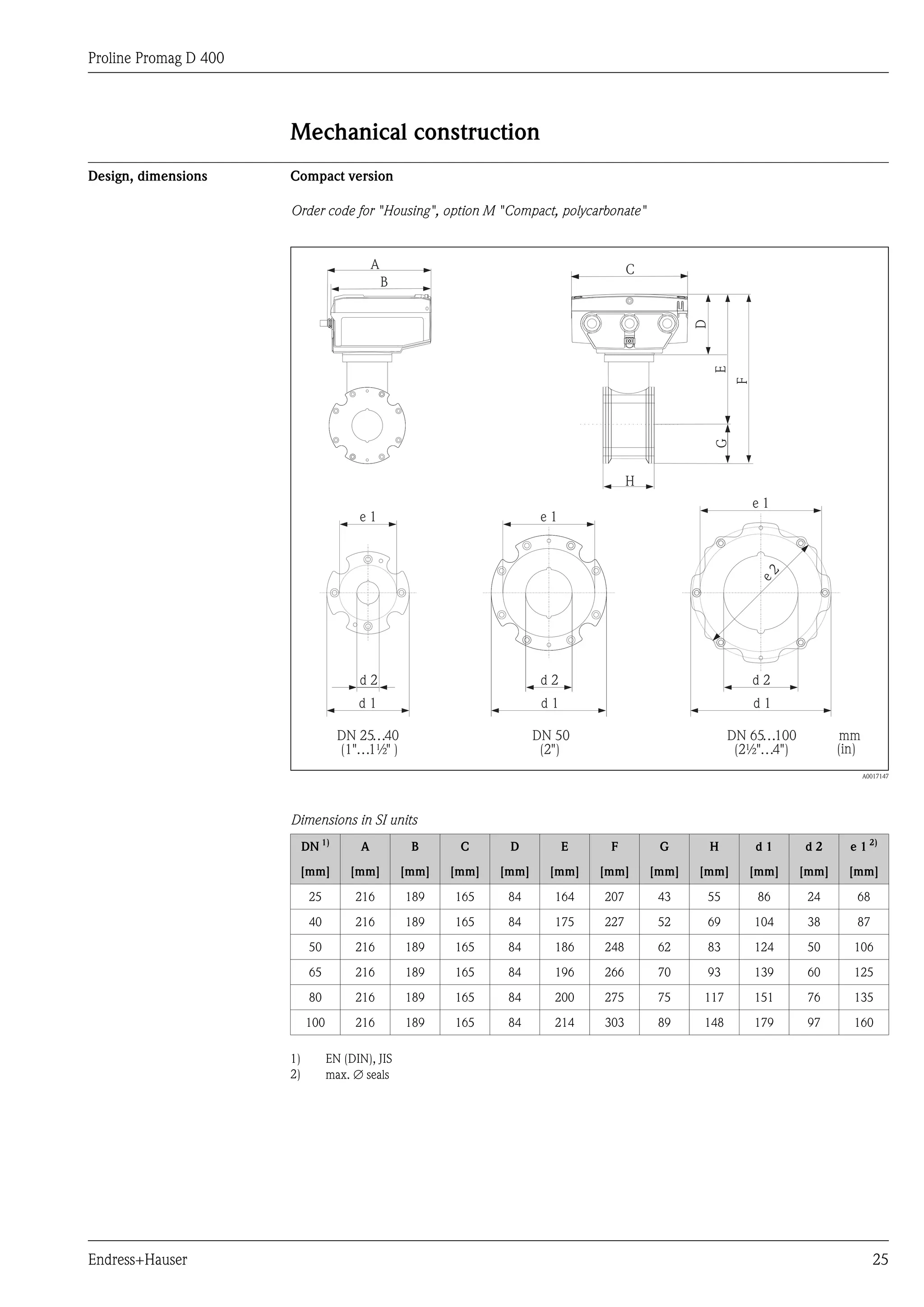 Proline promag d 400 endress+hauser datasheet-electromagnetic flowmeter ...